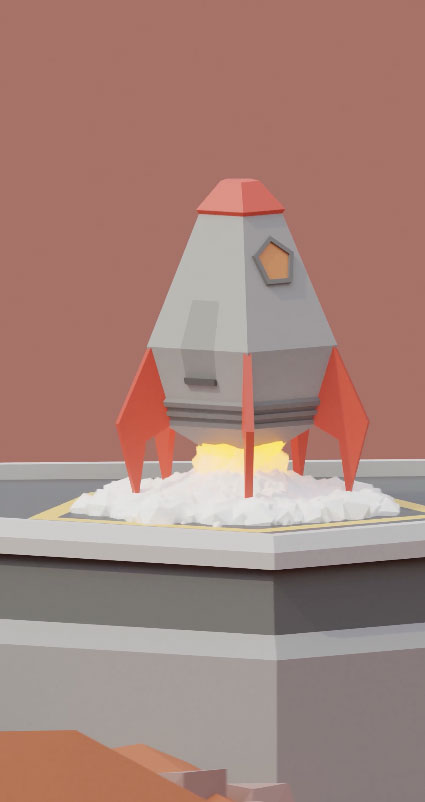 Low Poly Rocket Launch - Tobi Forsdyke